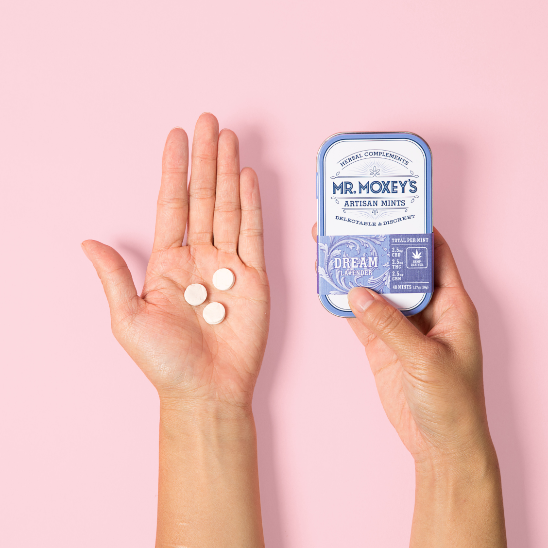 Dream Lavender Mints With CBD, CBN & THC | Mr. Moxey's