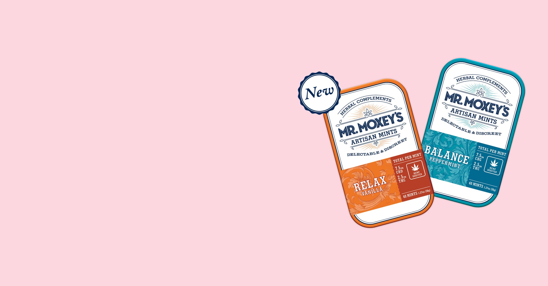 The original low dose THC & CBD mints | Mr. Moxey's