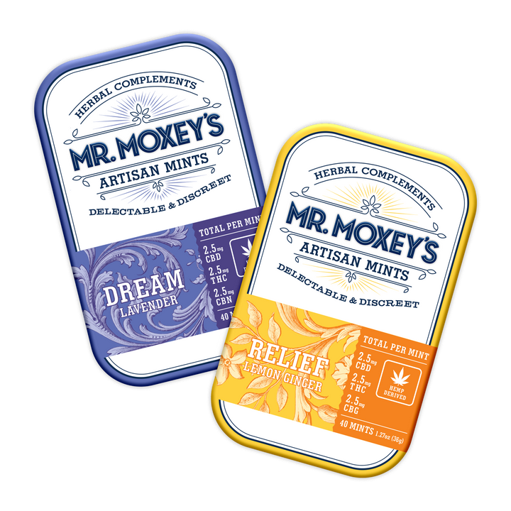 The original low dose THC & CBD mints | Mr. Moxey's