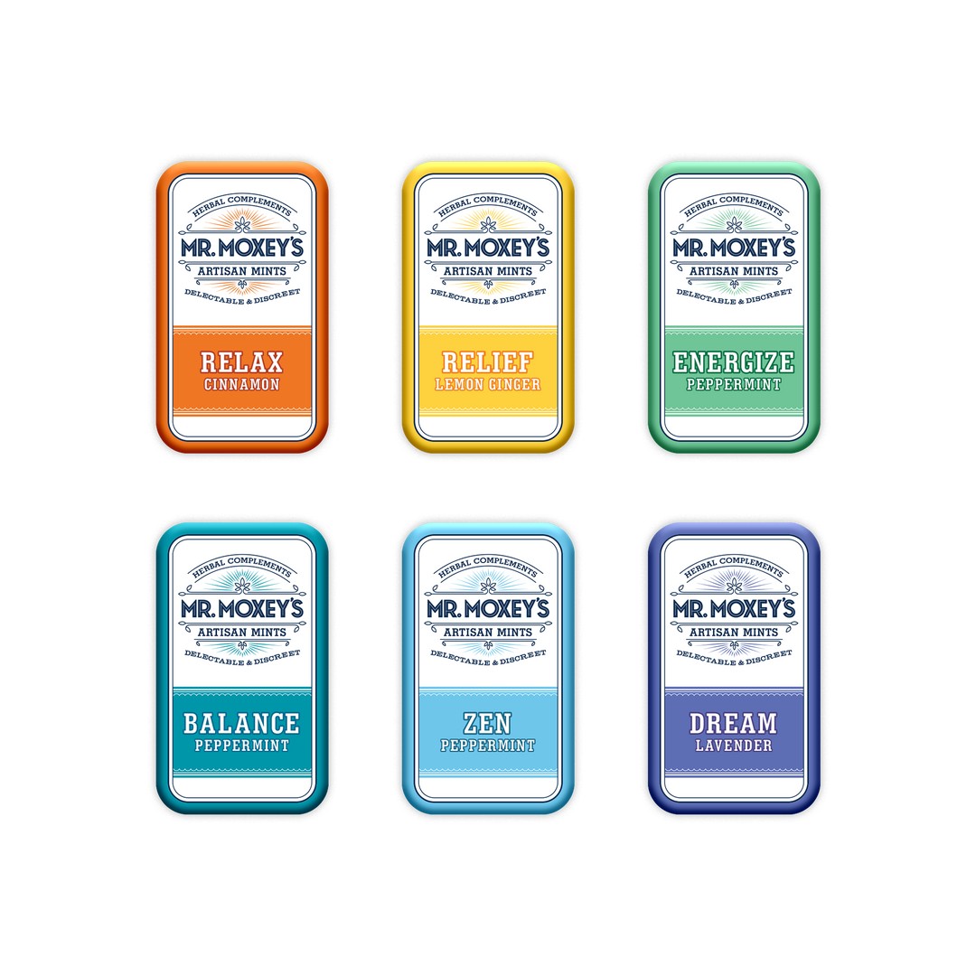 The original low dose THC & CBD mints | Mr. Moxey's